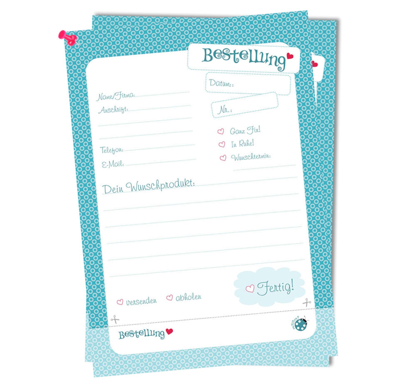 Order Block Invoice Block Sew 50 Sheets Millimi - Etsy