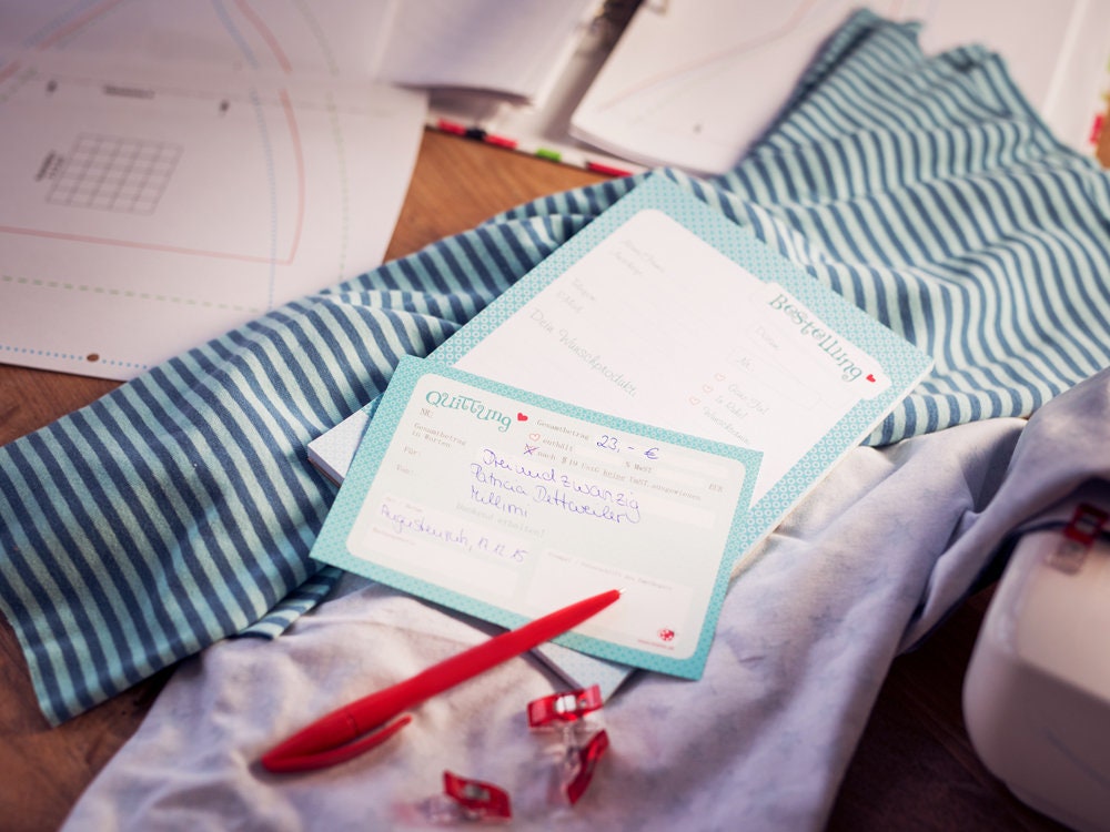 Order Block Invoice Block Sew 50 Sheets Millimi - Etsy