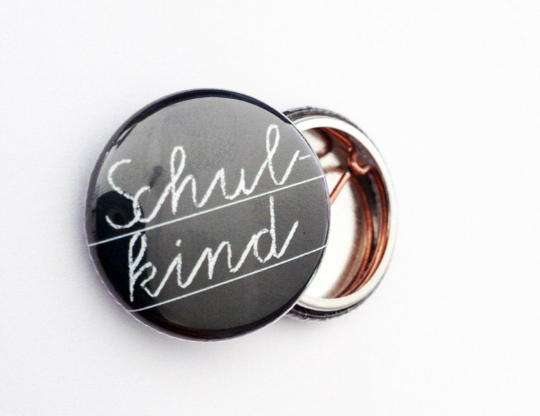 Button Schoolchild Pin Green Blue Pink Millimi - Etsy