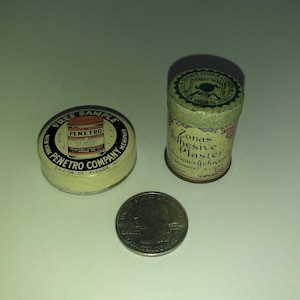 Vintage First Aid Sample Miniatures Penetro Cold Rub and J&J Zonas ...