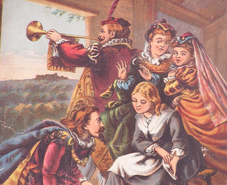 1870's Original Cinderella Chromolithograph Print #2 Aunt Louisa's ...