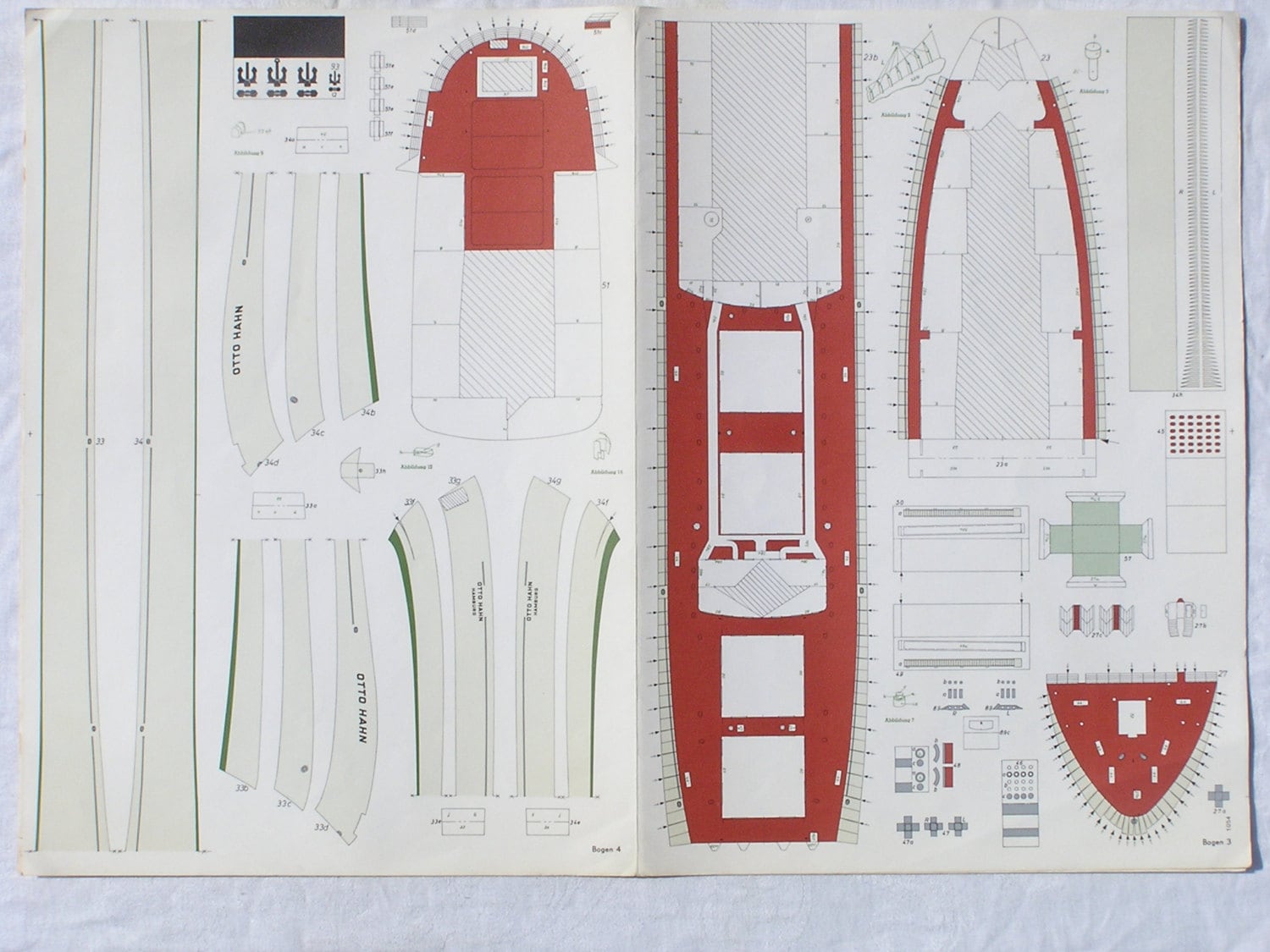 1968 N.S. Otto Hahn Paper Model: Vintage German Boat Kit - Etsy