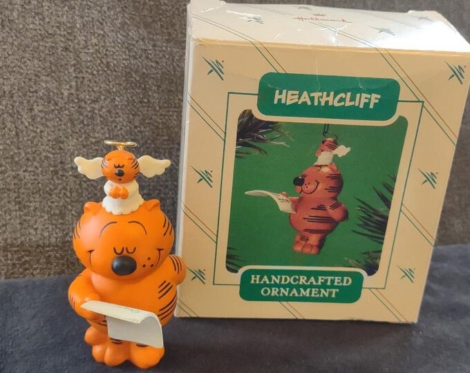 Vintage Handcrafted Heathcliff Christmas Ornament, Hallmark 1986 ...