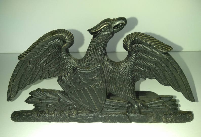 Vintage Cast Iron Eagle Mantle Sitter / Trivet VA. Metalcrafters 1952 8 ...