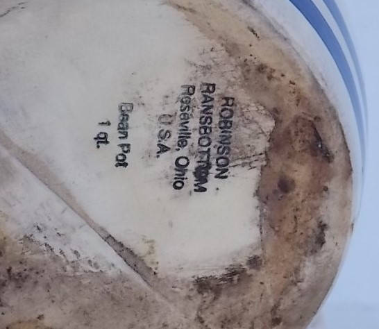 Vintage Robinson Ransbottom Bean Pot: 1 Qt. Williamsburg Pottery - Etsy