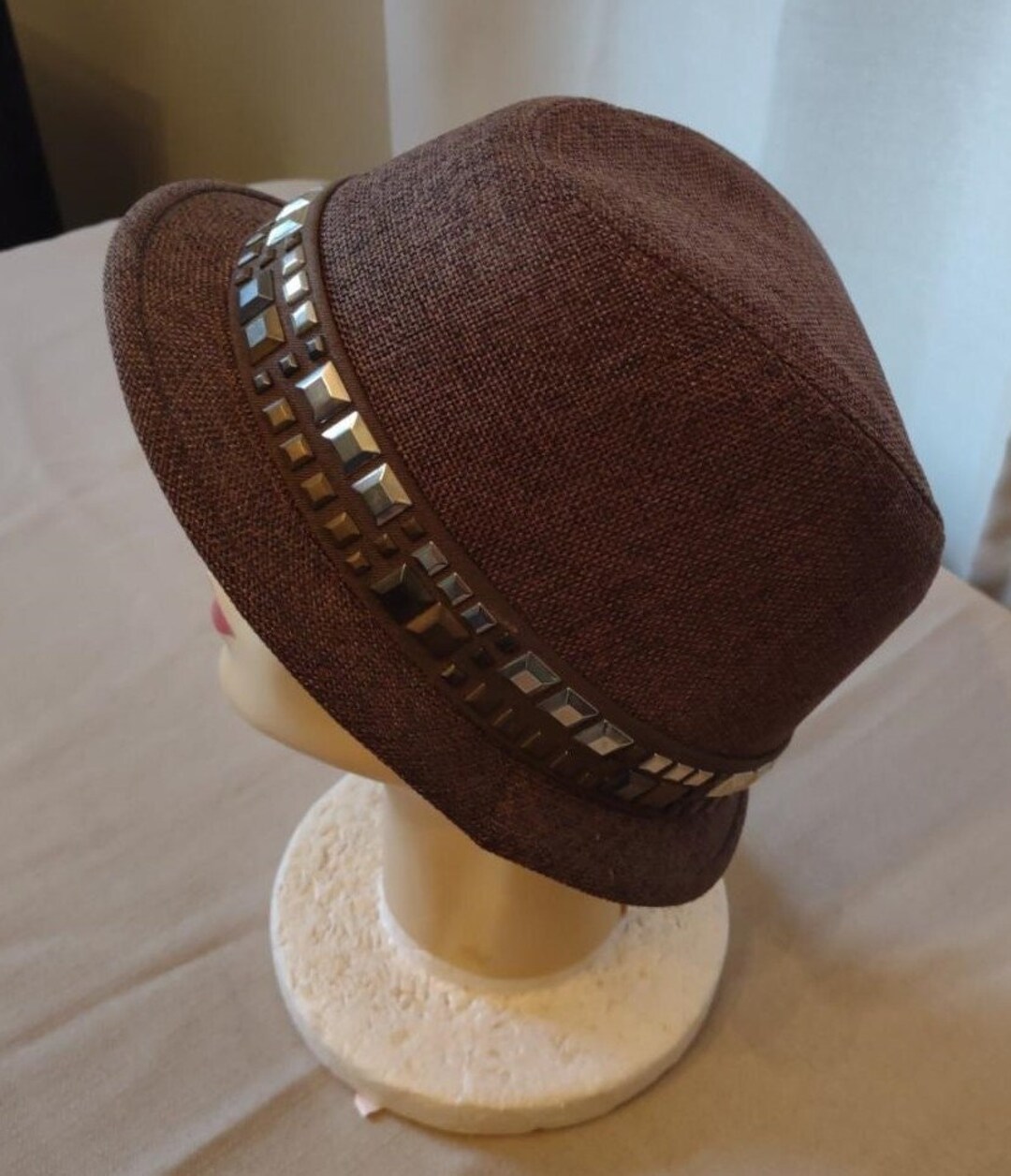 Vintage Brown Tweed Bucket Fedora Walking Hat - Vintage Men's Fedora ...
