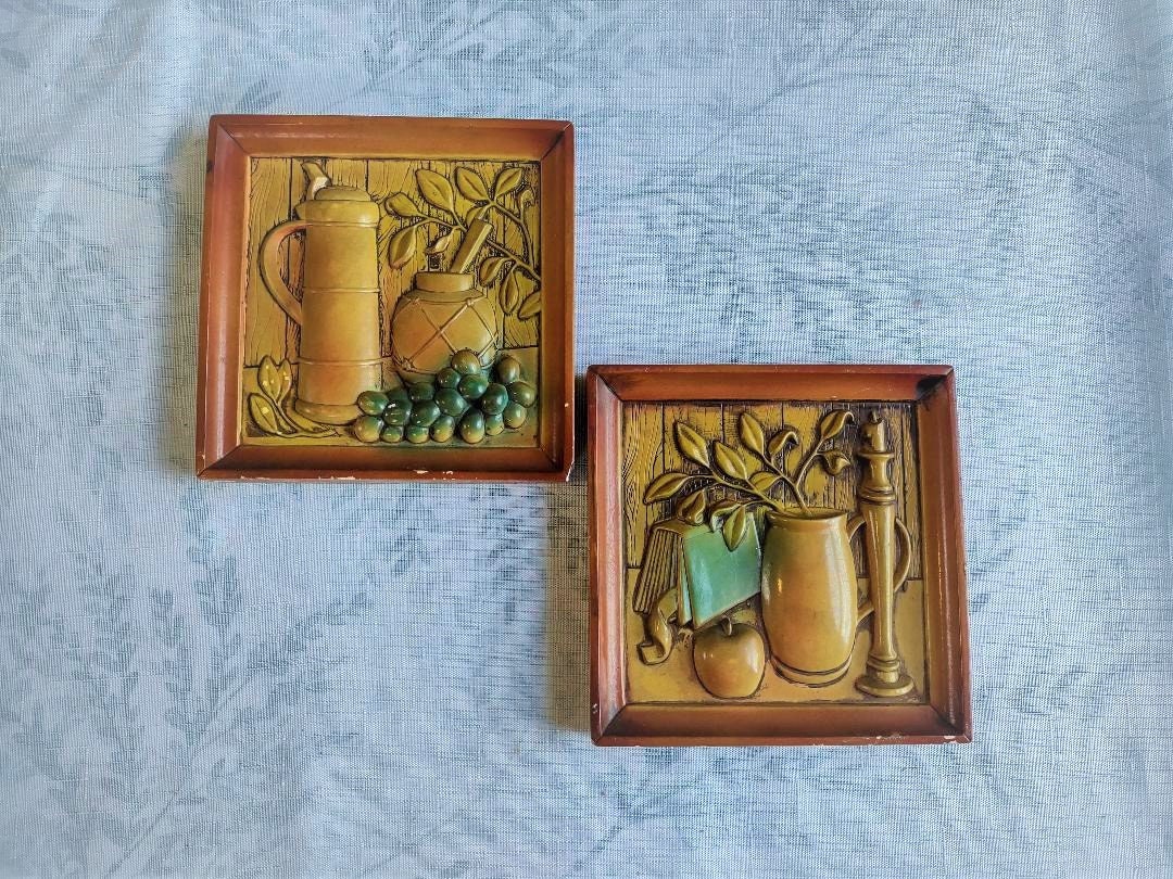 Vintage MCM Miller Studio 1963 Chalkware Hanging Kitchen - Etsy