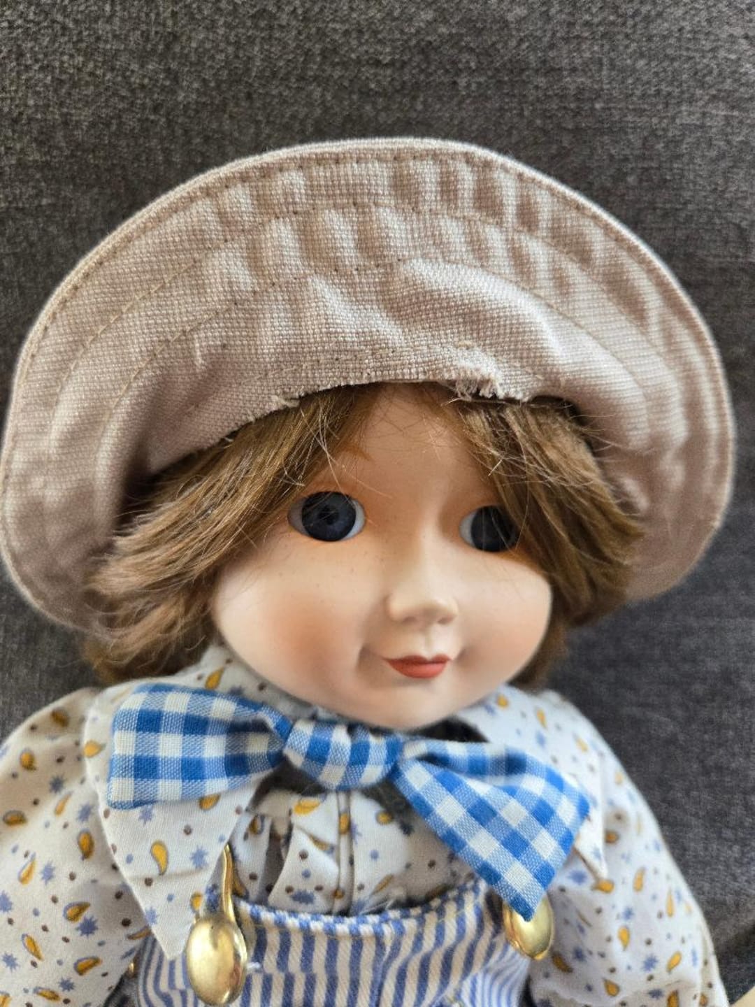 Vintage 1984 Holly Hobbie "robbie" Doll Gorham~music Box Plays "it's a ...