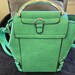 Vintage Green Leather Convertible Mini Backpack Purse, Crossbody ...