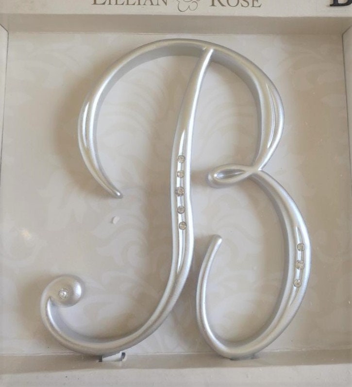 Vtg Lillian Rose Cake Monogram Rhinestone Letter B Wedding - Etsy