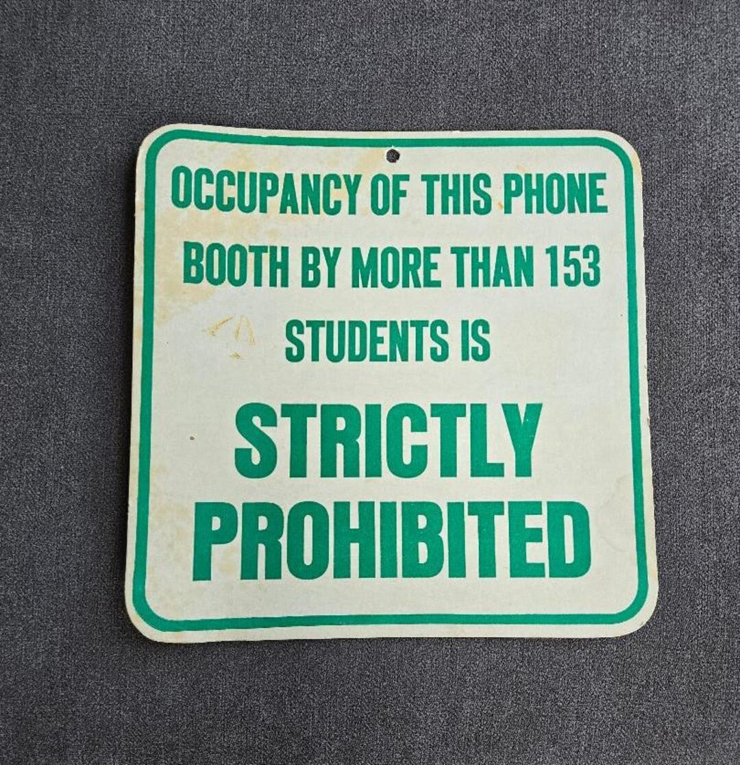 Vintage 1970s Woolworth's Phone Booth Sign: Nostalgic Bar Decor - Etsy