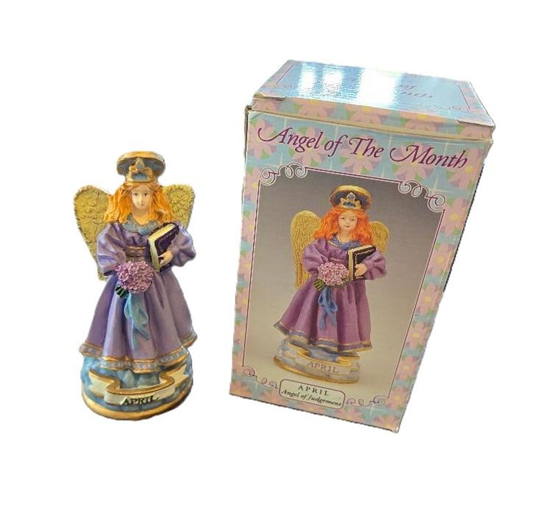 Vintage Chadwick-miller April Angel of the Month Figurine, Angel of ...