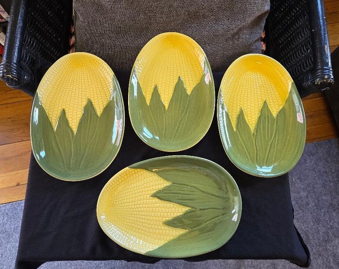 Vintage Shawnee Pottery 1940s King Corn #68 Dinner Plates, Set of 4 ...