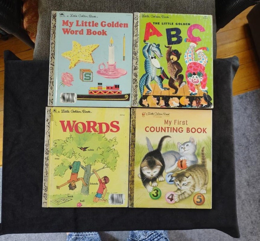 Vintage Little Golden Books: ABC, Counting, Words - Set of 4 - Etsy