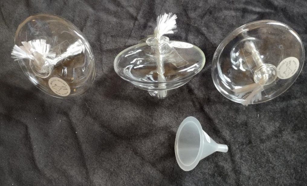 Vintage NIB Princess House 601 Crystal Floating Oil Lamps, Set of 3 W ...