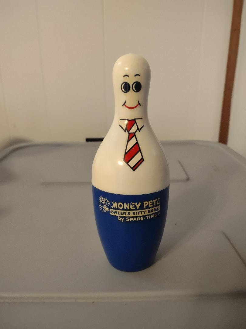 Vintage 1950's Pin Money Pete Bowling Pin Coin Bank MCM - Etsy