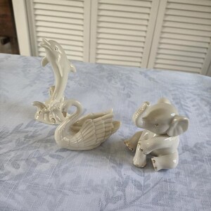 Set of 3 Lenox Miniature Gold Trimmed Porcelain Animals - Elephant ...