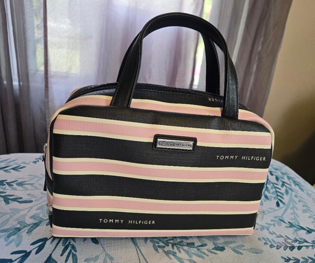 Vintage Tommy Hilfiger Signature Make-up Case or Mini Bag, Vintage ...