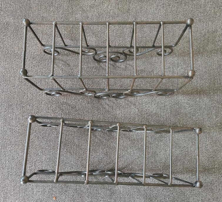 Vintage Pair Metal Spice Jar Racks, Metal Letter Racks, Vintage Metal ...