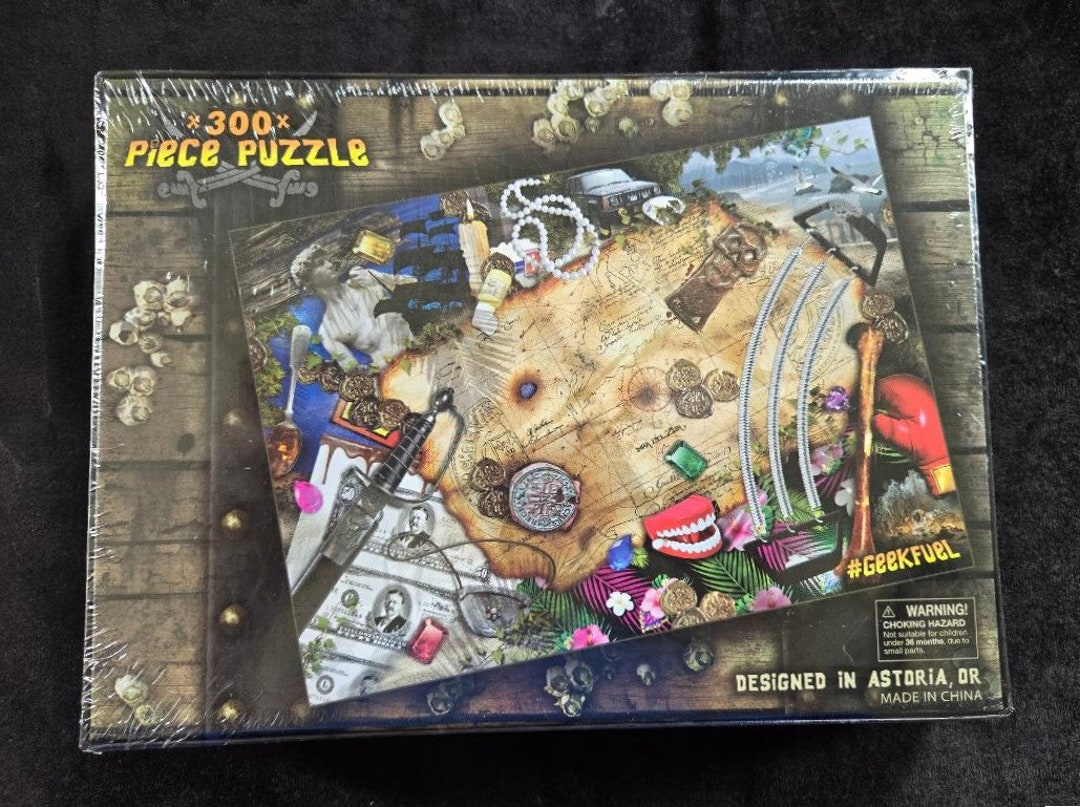 Vintage Geek Fuel Treasure Map 300 Pc. Puzzle, Steampunk Puzzle, Sealed ...
