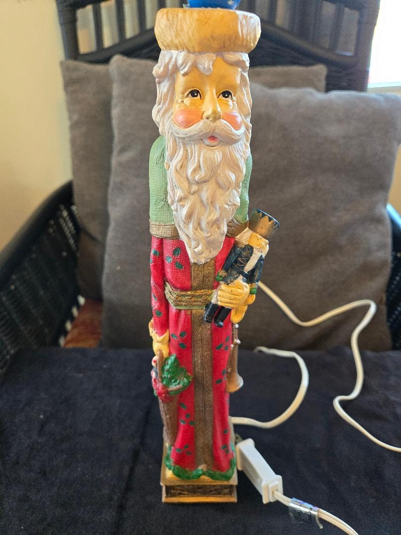 Vintage K-mart Trim A Home Electric Santa With Nutcracker Lamp ...