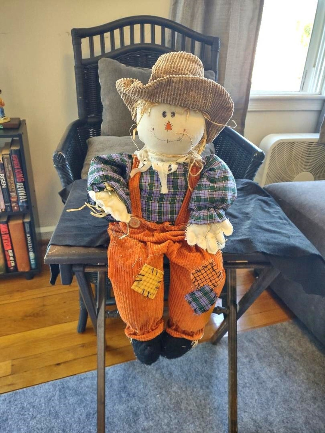 Vintage Fall Harvest Scarecrow Shelf Sitter, Weighted Bottom Harvest ...