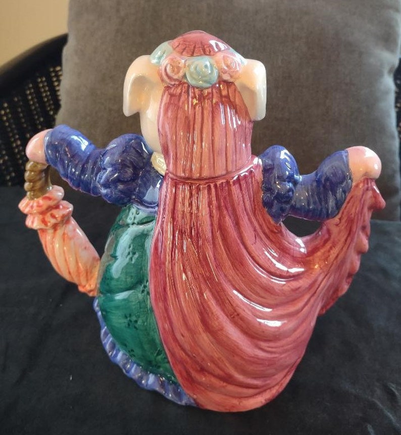 Vintage Hand Painted Medieval Damsel Pig Teapot by the Shops - Etsy