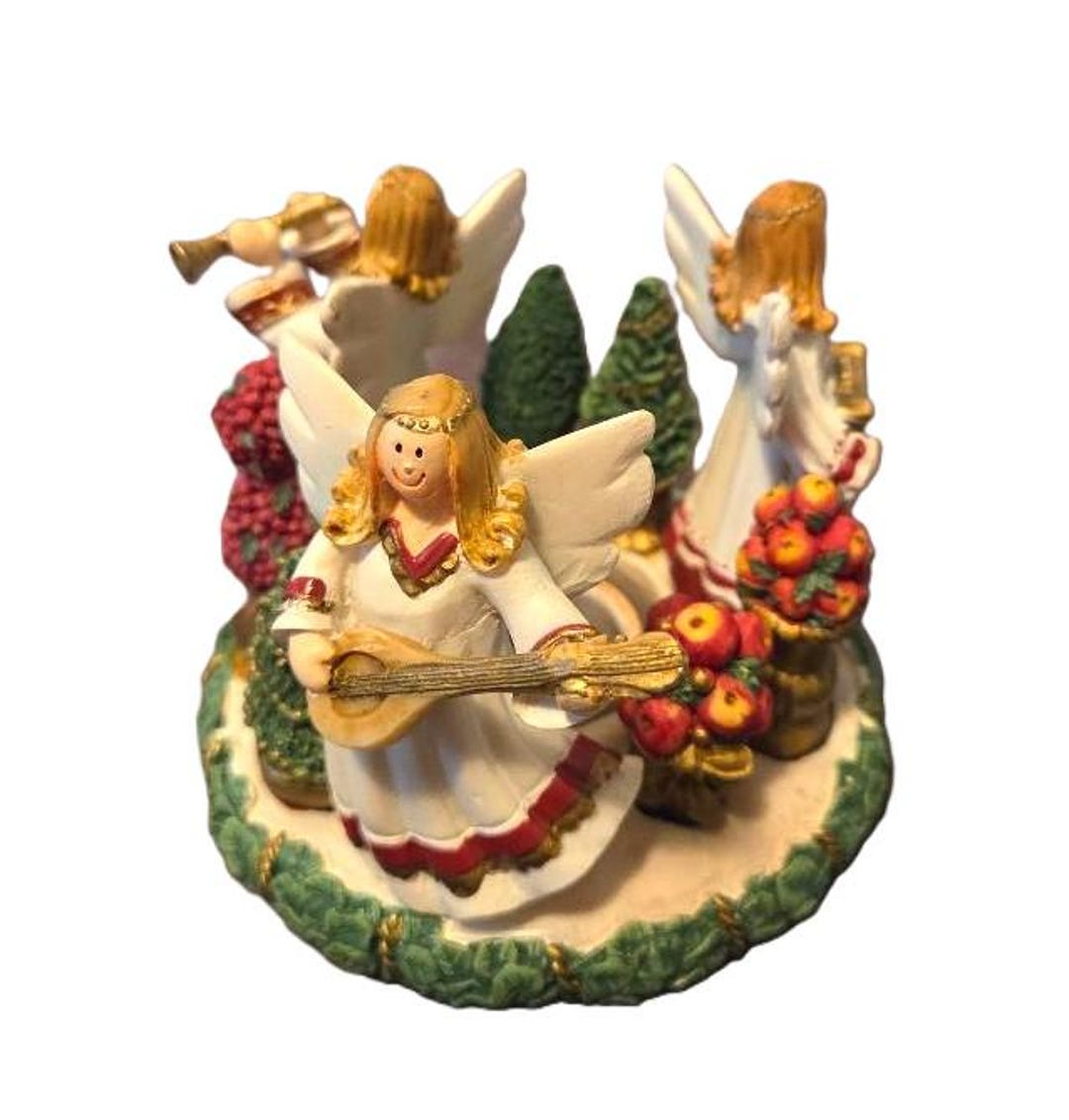 Vintage Candle Capper: Christmas Angel Band With Instruments Soot ...