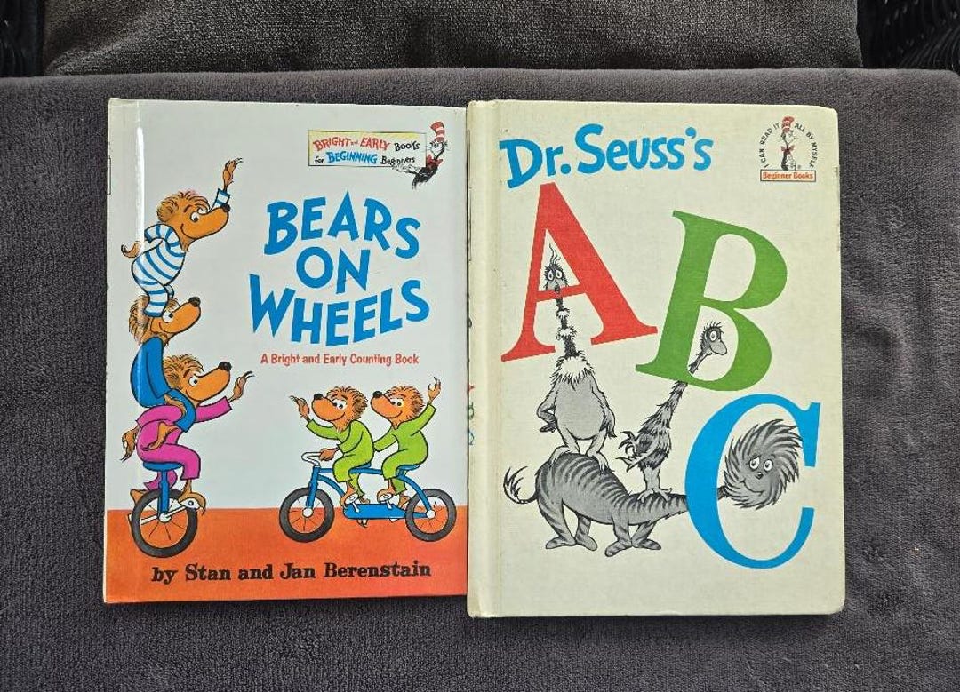Dr. Seuss's ABC (1963) & Bears on Wheels (1969), Original Dr. Suess ...