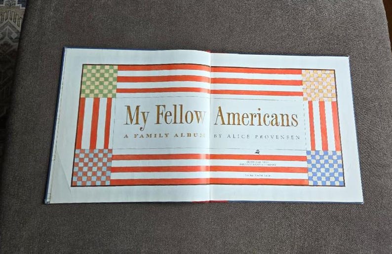 Vintage My Fellow Americans Book: Alice Provensen Illustrated First ...
