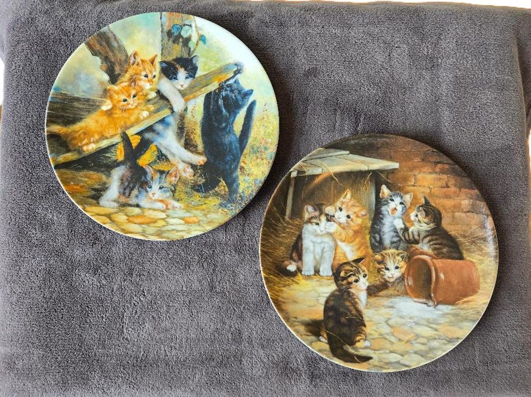 Vintage Wolfgang Kaiser Cat Plates: Seltmann Weiden Collector Plates - Etsy
