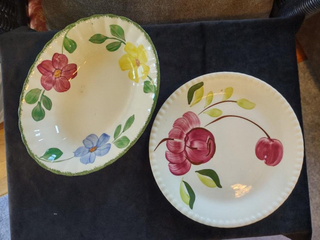 Blue Ridge Southern Potteries Oval Relish Bowl & Plate, Vintage 1920's ...