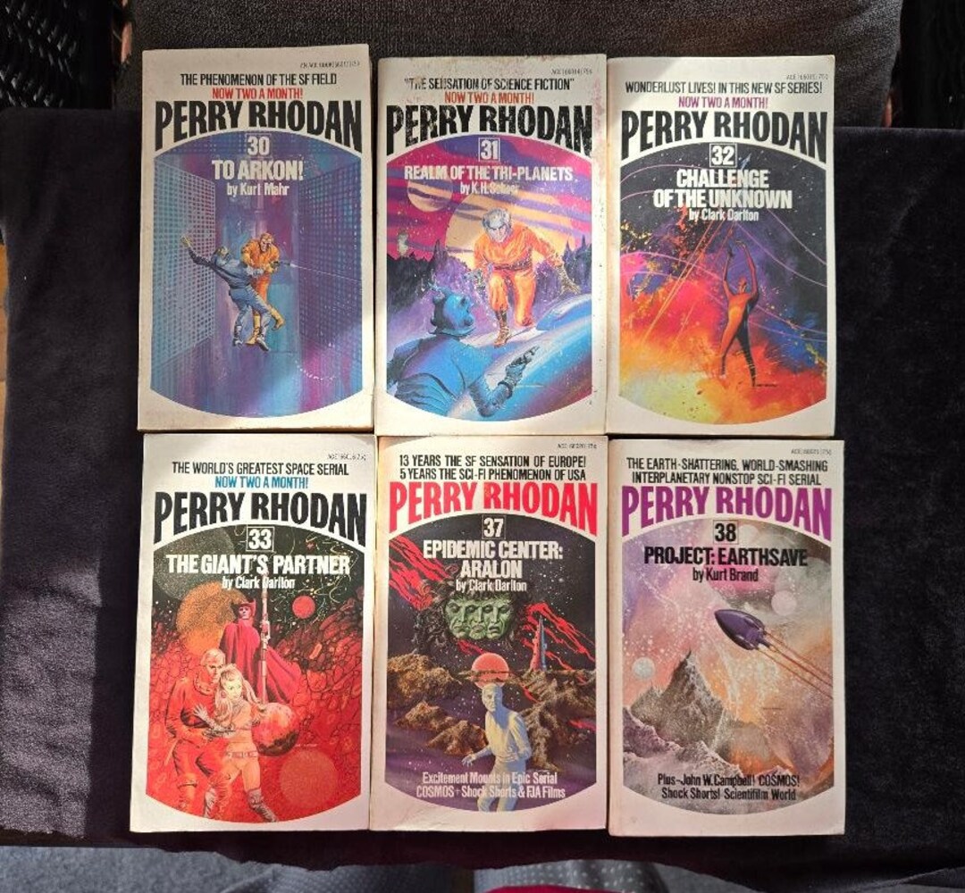 Vintage 1970s Perry Rhodan Ace Paperback Science Fiction Books ...