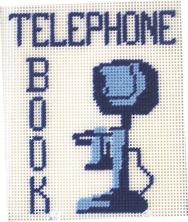 Vintage Retro 1970's Kitsch Needlepoint Telephone Book Cover - Etsy