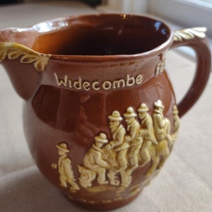 Vintage 1930's Dartmouth Pottery Devon England Widecombe Fair Milk Jug ...
