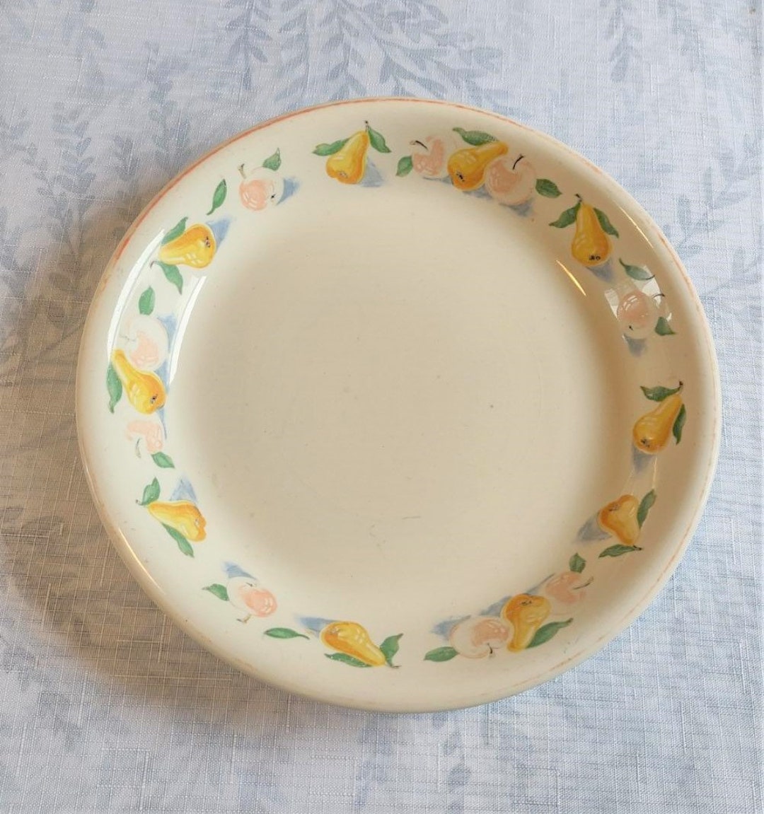 Vintage Harker Cookingware Ceramic Apples & Pears Pie Plate, Country ...