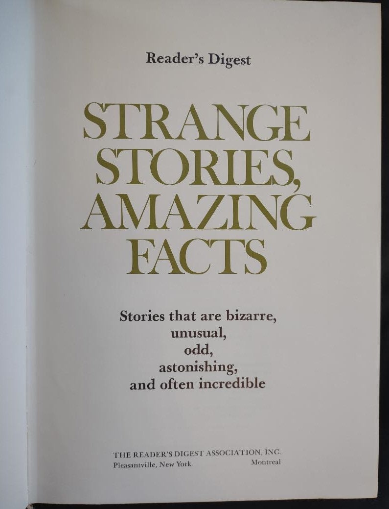 Strange Stories Amazing Facts: Stories That Are Bizarre - Etsy