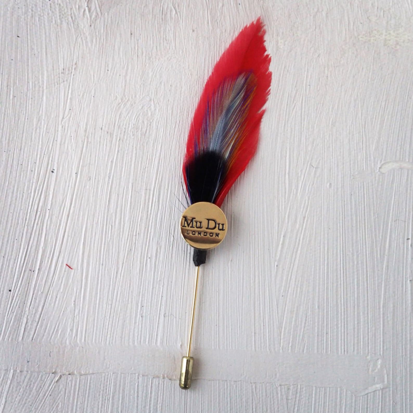 Cardinal Feather Pin - Etsy