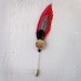Cardinal Feather Pin - Etsy