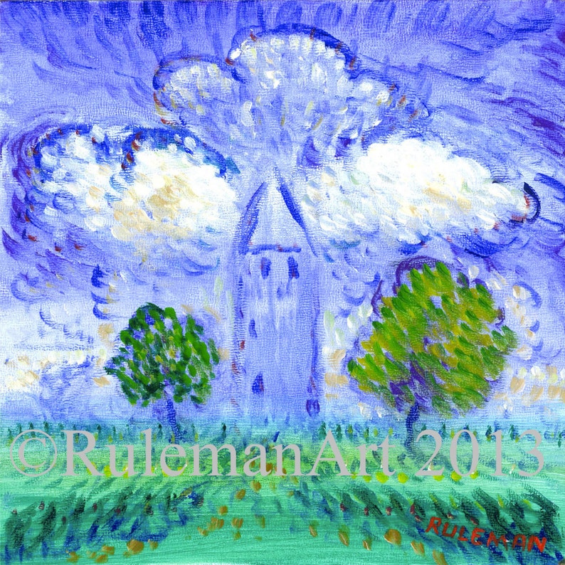 Fine Art Giclee Print: Round Tower at Twilight 2013 | Etsy