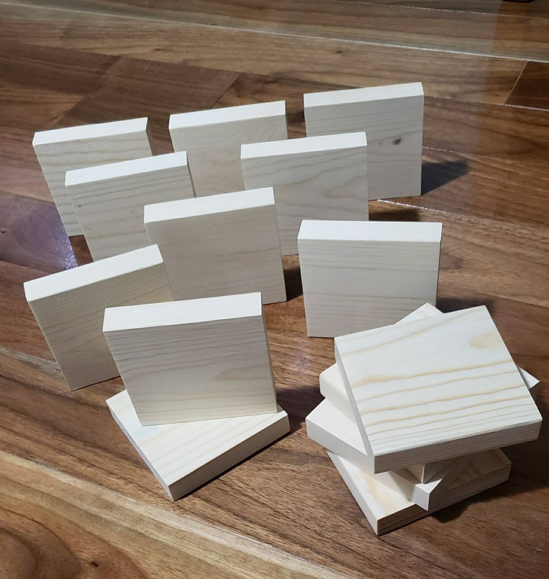 Wood Craft Blocks: Sanded Square Tiles for Mini Signs (set of 10) - Etsy