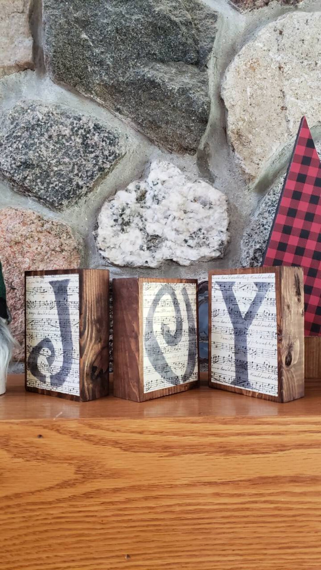JOY Wood Blocks, Holiday Wood Blocks, JOY Blocks for Your Mantle ...