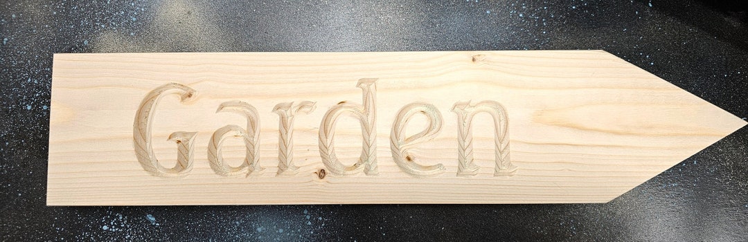 Carved Wood Directional Arrow, Garden Arrow, CNC Carved Signs, Carved ...