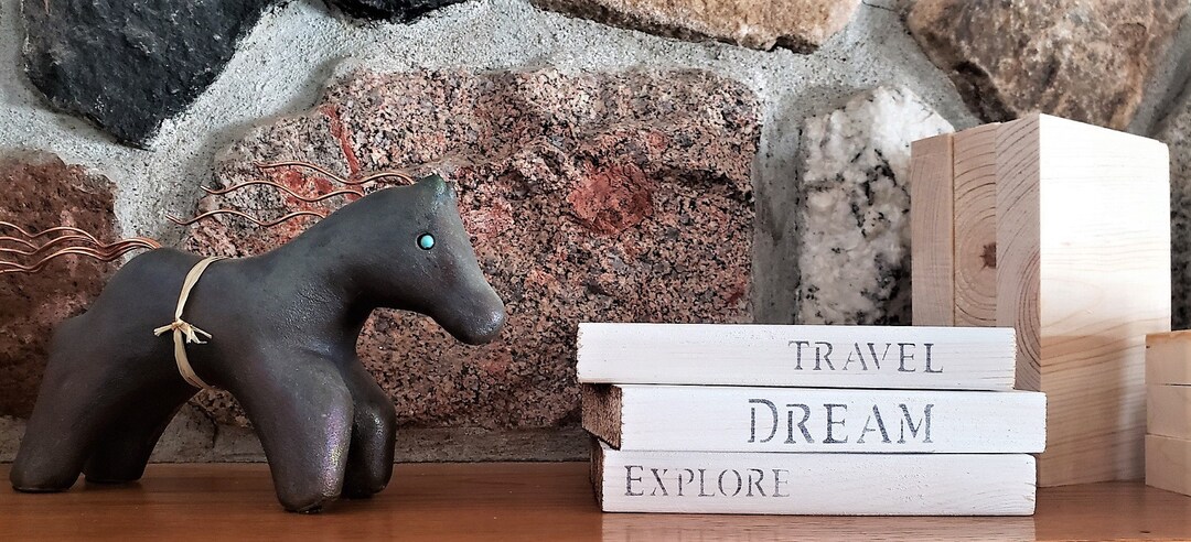 Set of Six Blocks, Unfinished Wood Rectangle Blocks, DIY Craft Blocks ...