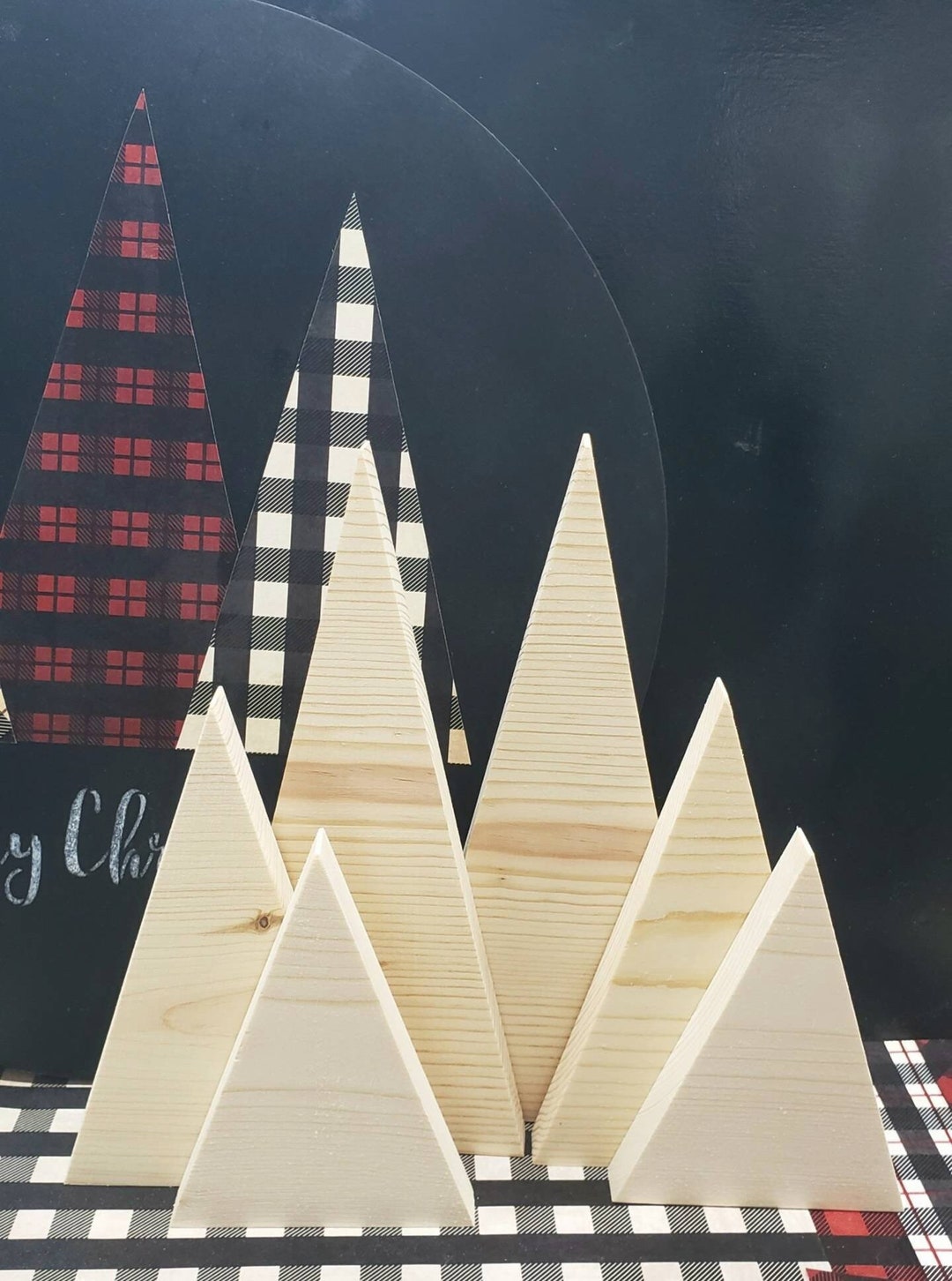 Unfinished Wood Tree Set: DIY Holiday Decor, Tiered Tray Trees - Etsy