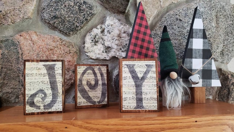 JOY Wood Blocks Holiday Wood Blocks JOY Blocks for Your - Etsy