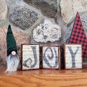 JOY Wood Blocks, Holiday Wood Blocks, JOY Blocks for Your Mantle ...