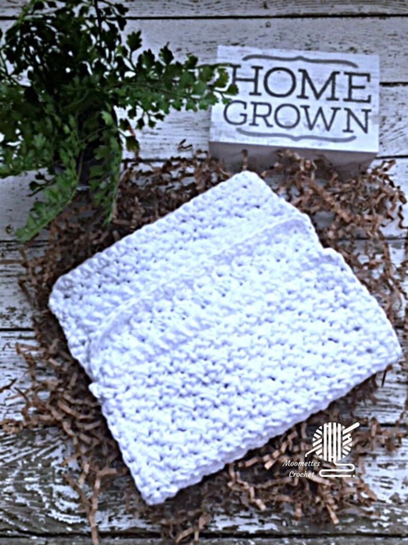 White Cotton Dish Cloths Neutral Kitchen Cotton Dishcloths Reusable Eco ...