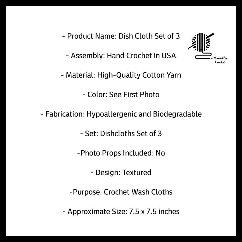 White Cotton Dish Cloths Neutral Kitchen Cotton Dishcloths Reusable Eco ...