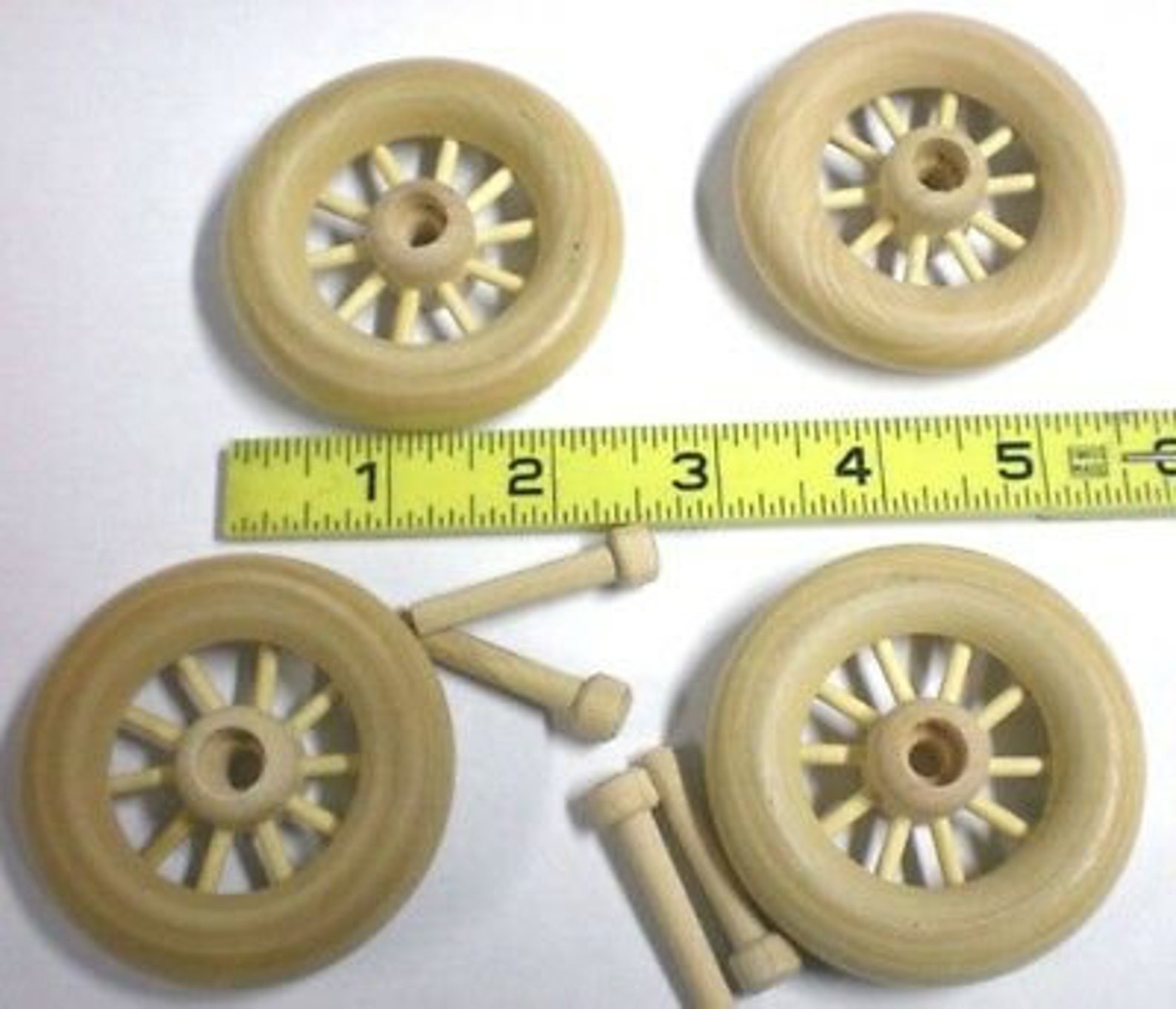 4 Spoked Wood Toy Wheels 2-1/2 Inch Diameter With Axle Pegs - Etsy